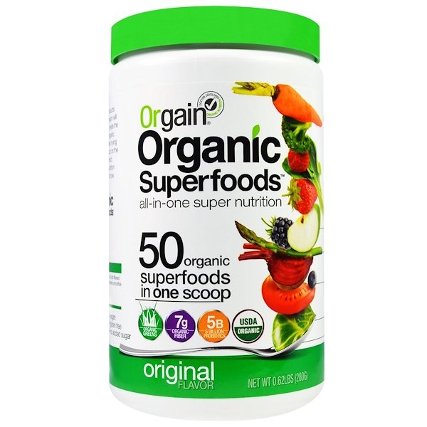 Orgain Organic Plant-Based Superfoods + Probiotics Original 9.9 oz (280 ...