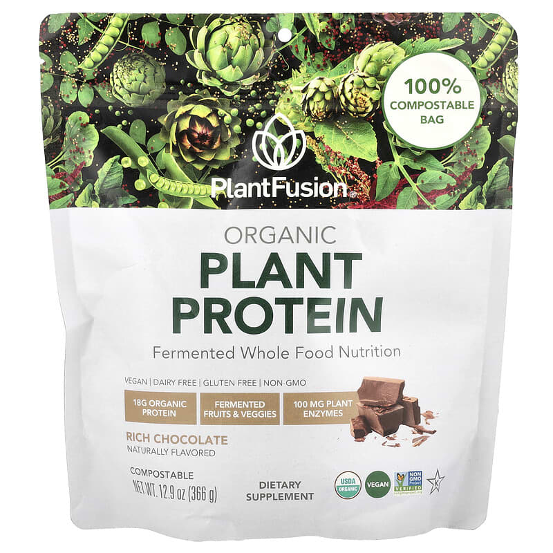 PlantFusion Organic Plant Protein Rich Chocolate 12.9 oz
