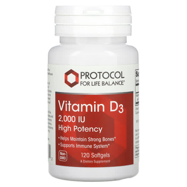 Vitamin D3 Protocol for Life Balance 2000 IU 120 viên