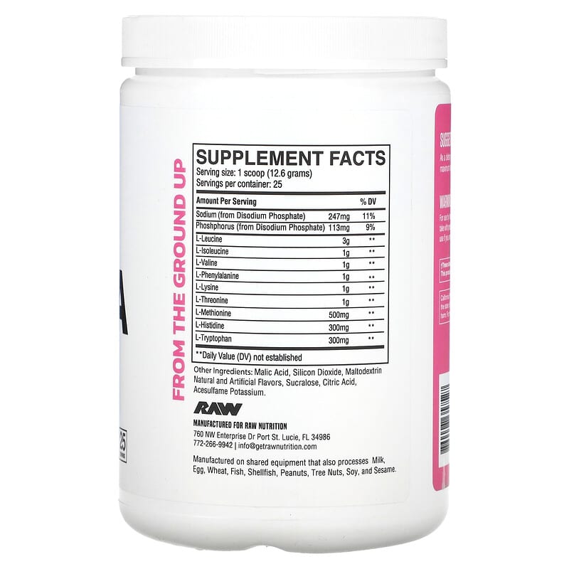 Raw Nutrition EAA Watermelon 11.11 oz 315 g bổ sung amino acid