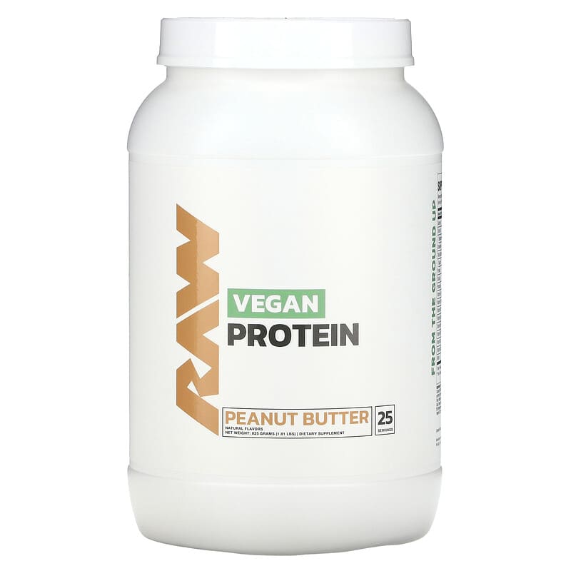 Raw Nutrition Vegan Protein Peanut Butter 1.81 Lbs 825 g