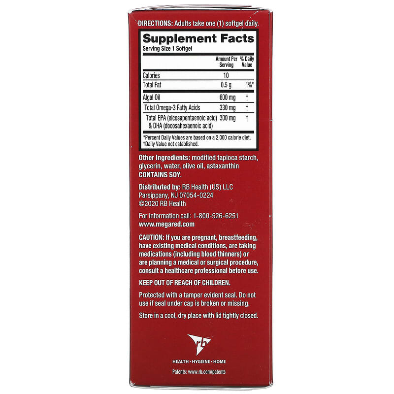 Schiff MegaRed Advanced Omega-3 Algae Oil 50 Softgels | XaXi