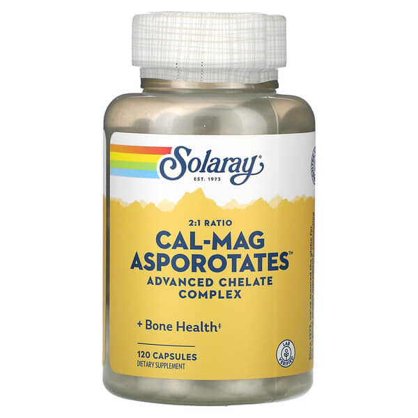 Cal-Mag Asporotates Solaray 120 Viên Bổ Sung Canxi Magie
