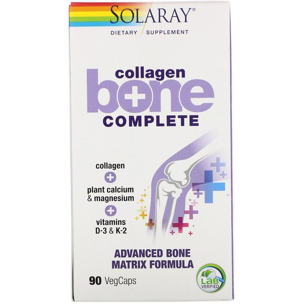 Solaray Collagen Bone Complete Advanced Bone Matrix Formula 90 VegCaps ...