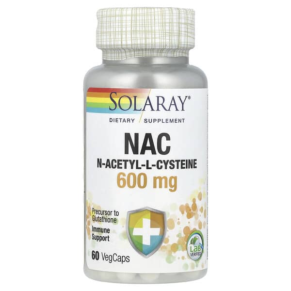 NAC 600mg Solaray - Hỗ trợ sức khỏe và miễn dịch 60 viên