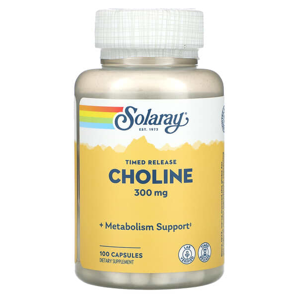 Viên uống Choline Solaray 300mg hỗ trợ sức khỏe não bộ