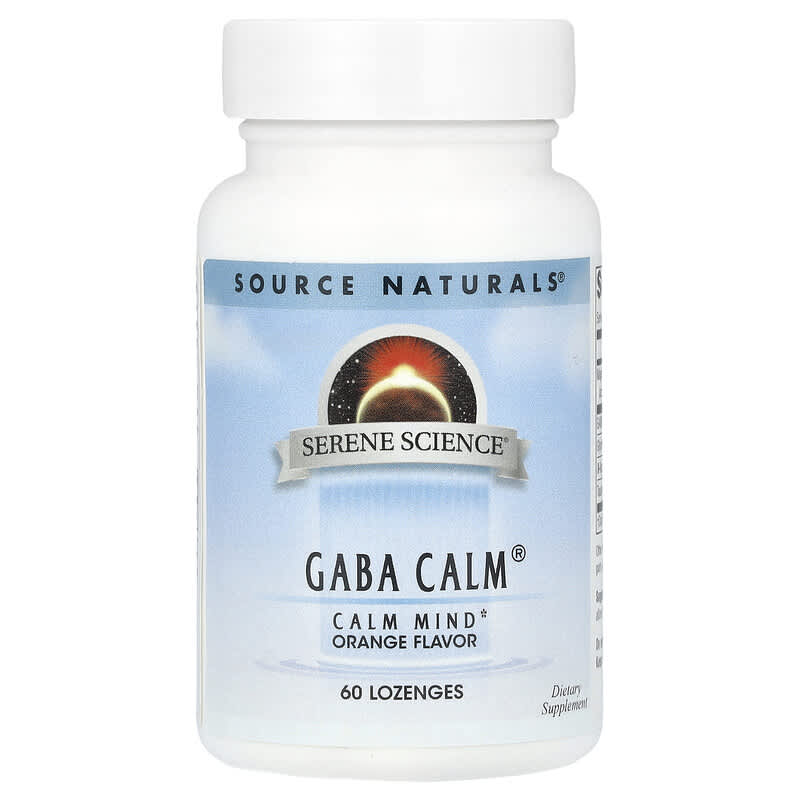 Gaba Calm Orange 60 Lozenges Source Naturals bổ sung tinh thần