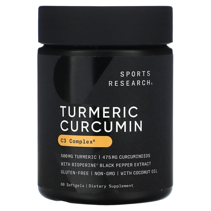 Sports Research C3 Complex Turmeric Curcumin 500 mg 60 Softgels | XaXi