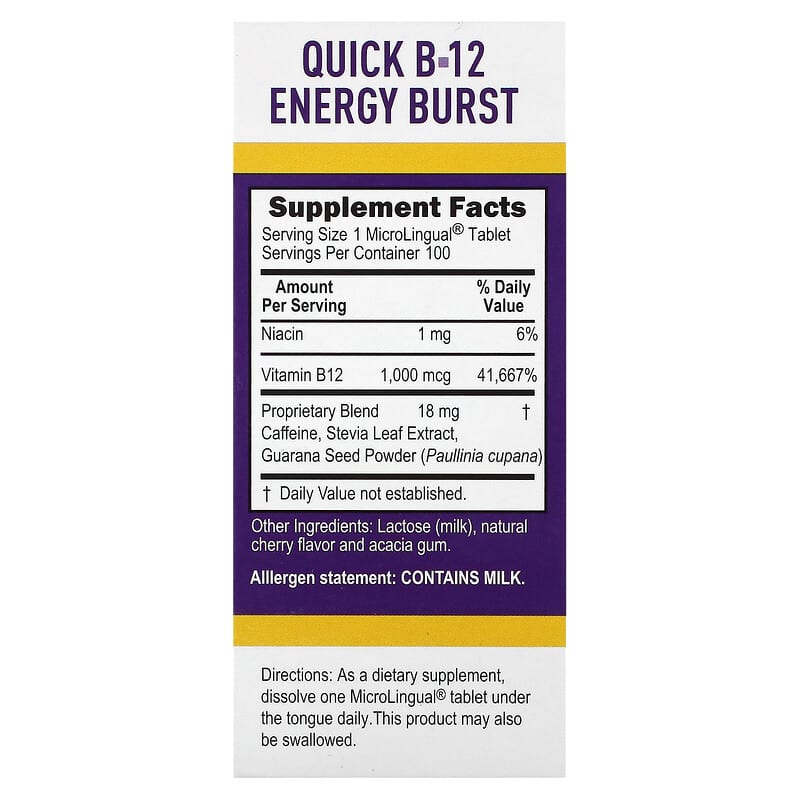 Superior Source Quick B-12 Energy Burst 1000 Mcg 100 Tablets
