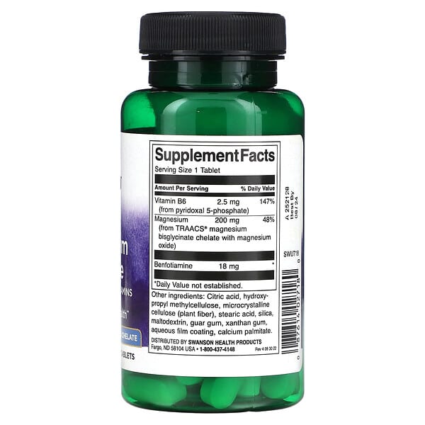 Magnesium Glycinate Albion với Vitamin B hoạt hóa 200mg 60 viên