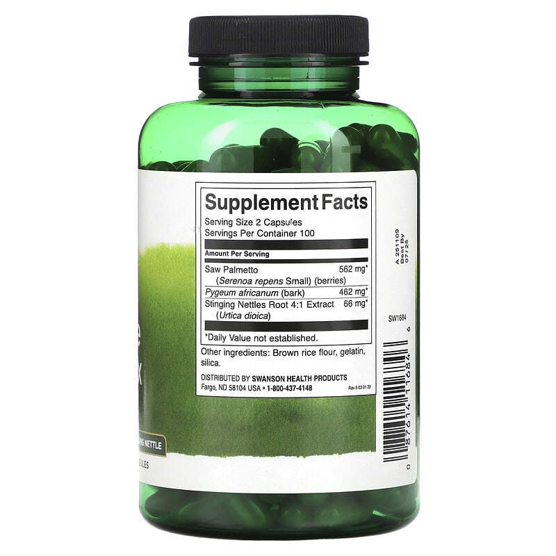 Swanson Herbal Prostate Complex with Saw Palmetto Pygeum and Stinging ...