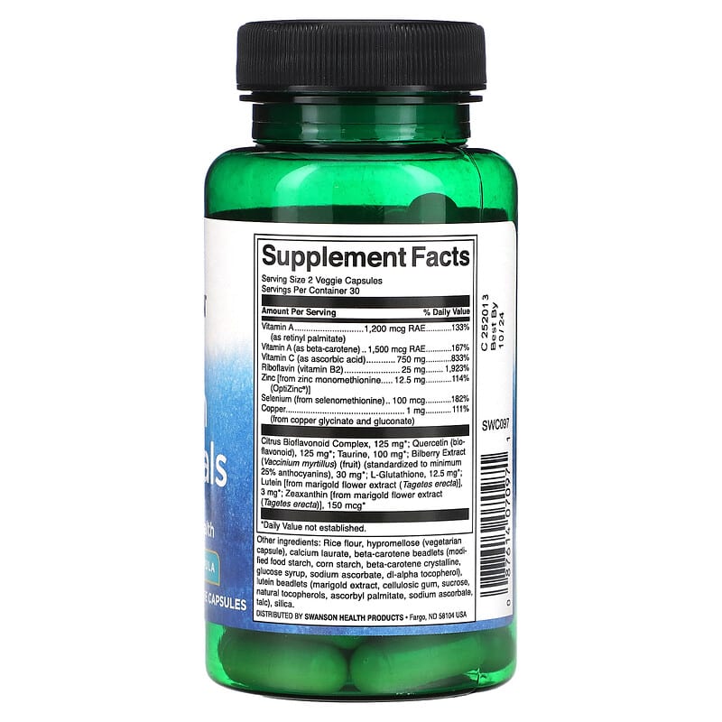 Swanson Vision Essentials 60 Veggie Capsules | XaXi