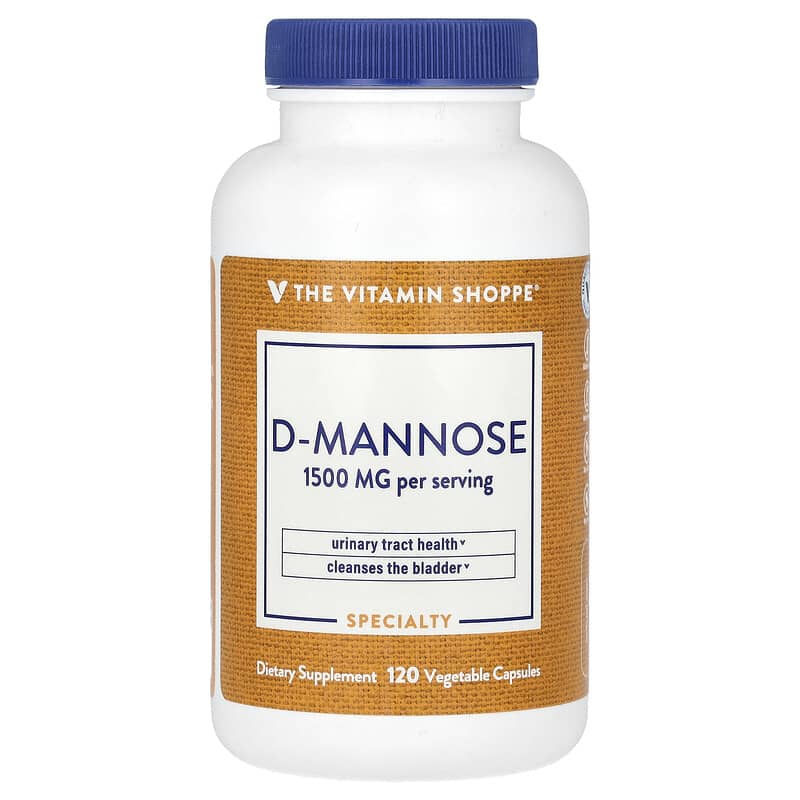 D-Mannose 1500 mg 120 Vegetable Capsules The Vitamin Shoppe