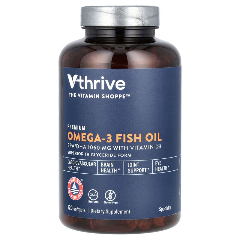 Vthrive Omega-3 Fish Oil 120 Softgels Bổ Sung Dinh Dưỡng