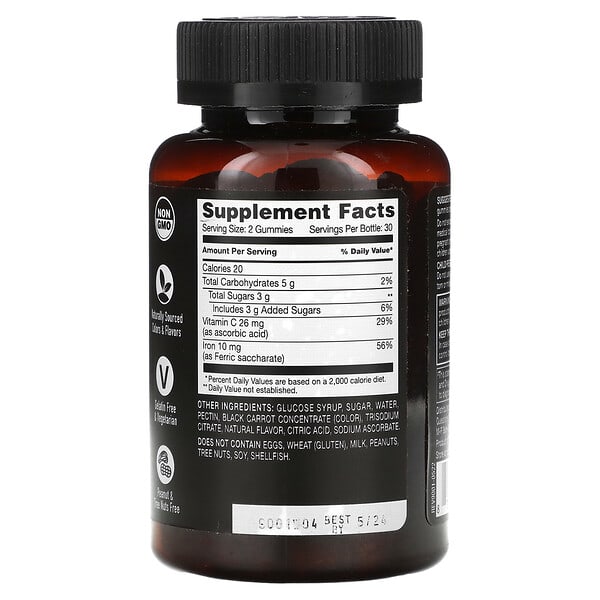 Viên Sắt Strong Earth Gummies Grape 60 Viên