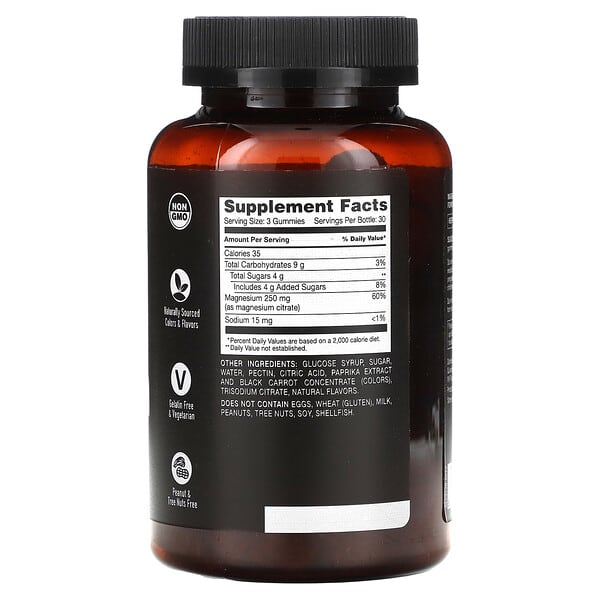 Kẹo dẻo Strong Earth Gummies Magnesium Citrate Raspberry Peach